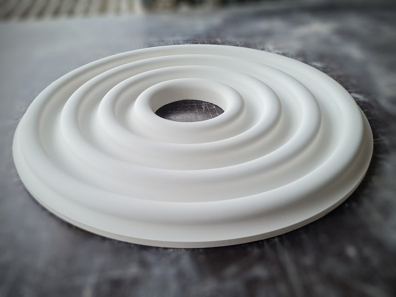 Modern Plaster Ceiling Medallion With Wave Patterns, Minimalism Style ...