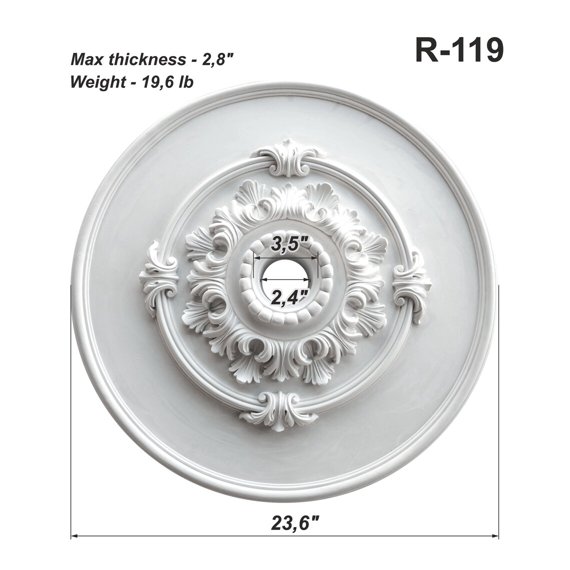 19 Plaster Ceiling Medallion With Beautiful Patterns - Etsy