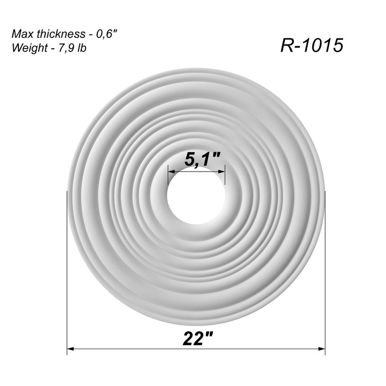 Modern Plaster Ceiling Medallion With Wave Patterns - Etsy