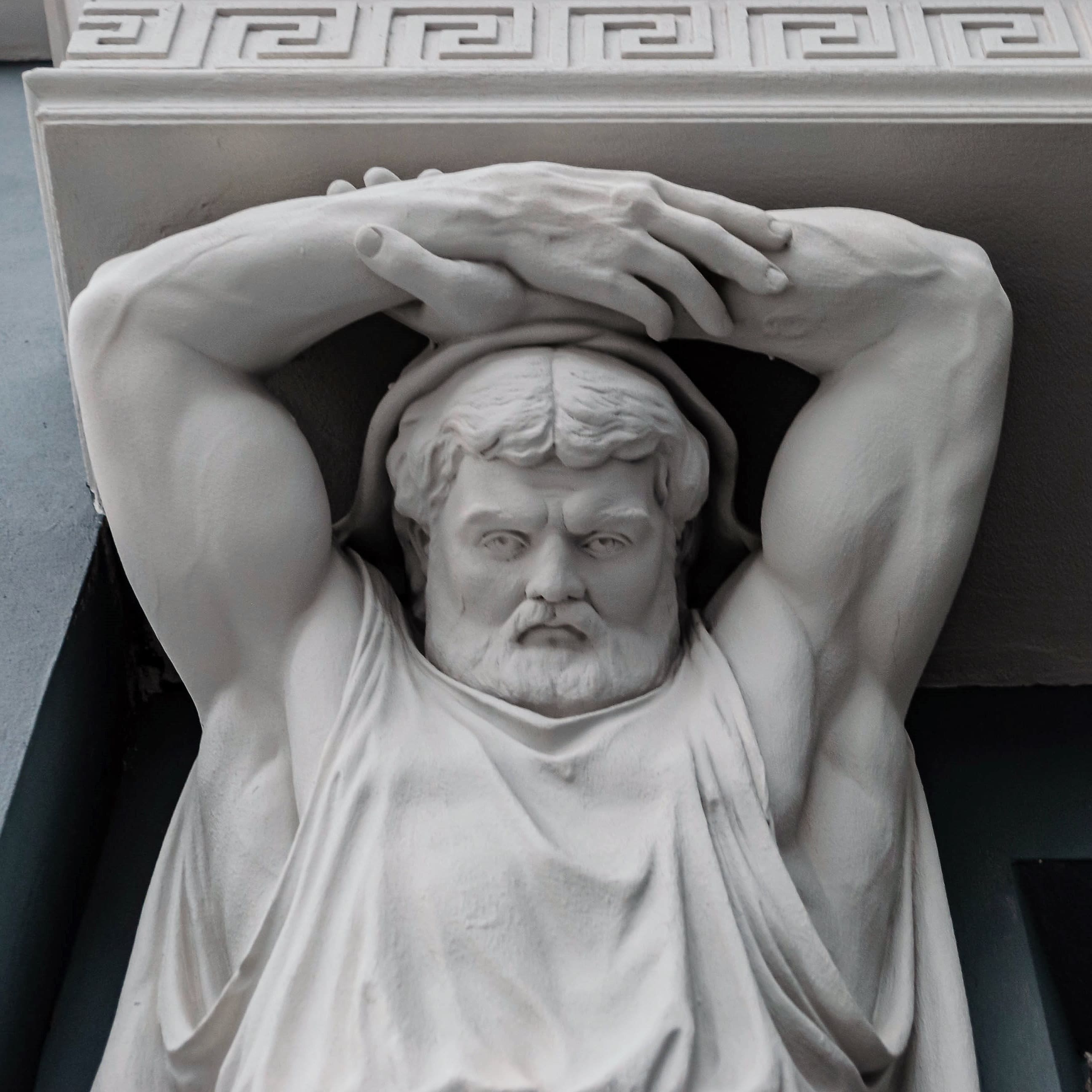 Atlas Sculpture Large Size 50inch Antique Titan Statue Wall - Etsy