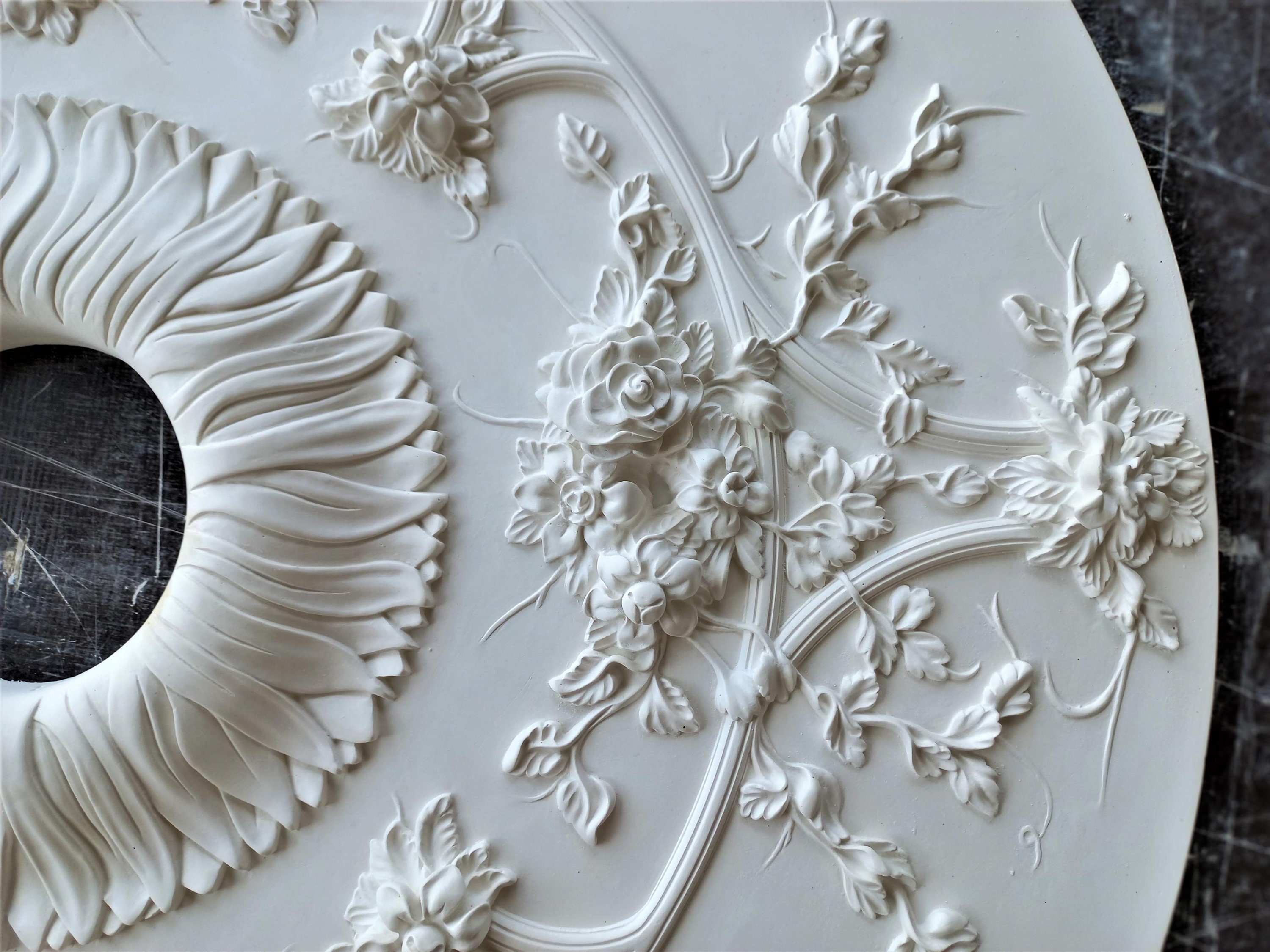 28 Inch Plaster Rosette for Chandeliers and Elegant Ceiling - Etsy