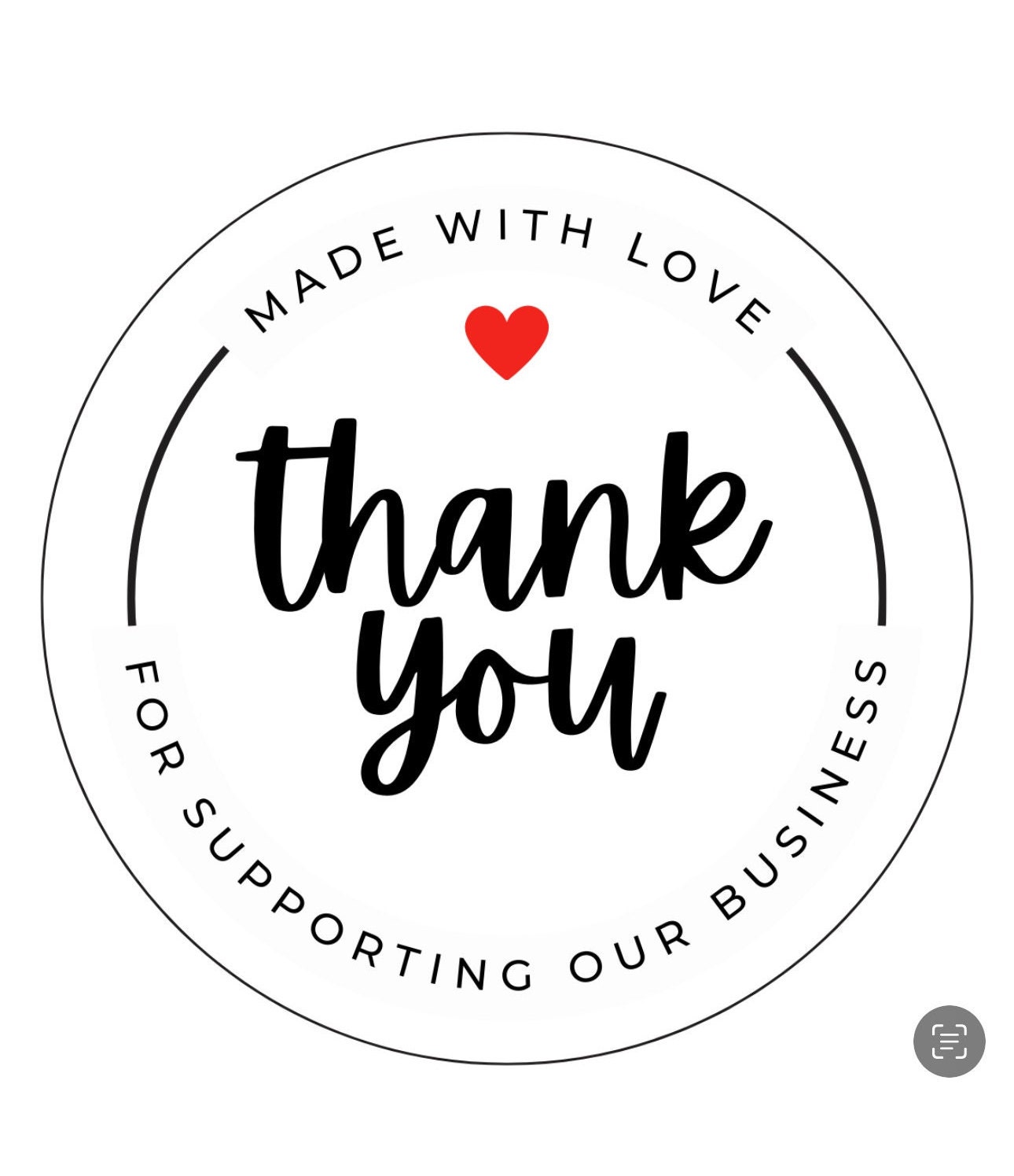 Thank You Sticker - Etsy