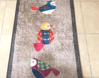 Bird Kitchen Rug - Etsy