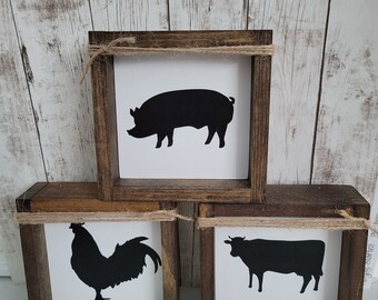Farm Animal Tray Set - Etsy