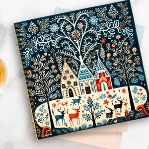 Winter Folk Art Christmas Tree Decor Hygge Christmas Scandinavian Folk ...