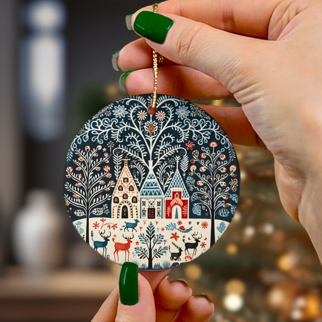 Hygge Christmas Scandinavian Christmas Ornaments Swedish Folk Art Gift ...