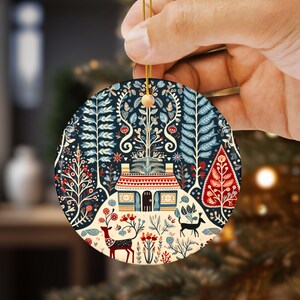 Hygge Christmas Scandinavian Christmas Ornaments Swedish Folk Art Gift ...