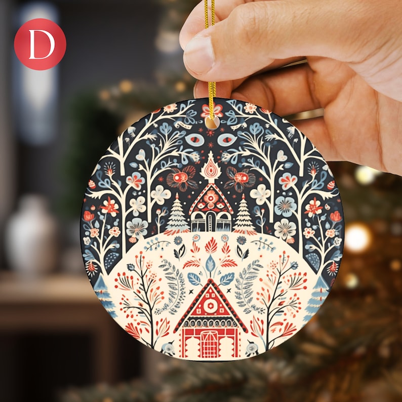 Hygge Christmas Scandinavian Christmas Ornaments Swedish Folk Art Gift ...