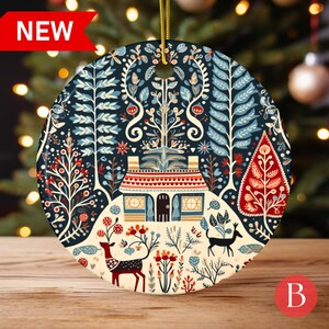 Hygge Christmas Scandinavian Christmas Ornaments Swedish Folk Art Gift ...