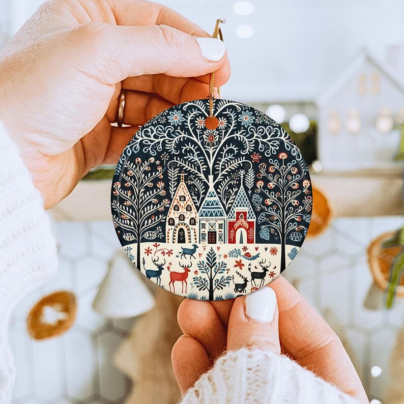 Hygge Christmas Scandinavian Christmas Ornaments Swedish Folk Art Gift ...