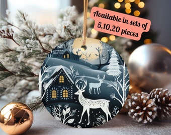 Winter Folk Art Christmas Tree Decor Hygge Christmas Scandinavian Folk ...