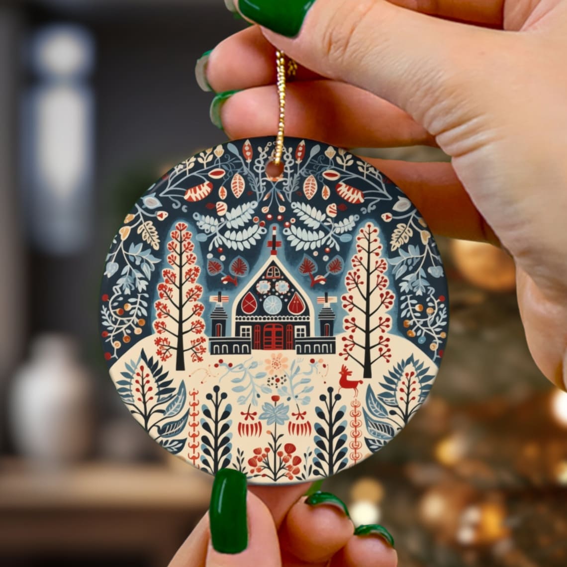 Hygge Christmas Scandinavian Christmas Ornaments Swedish Folk Art Gift ...
