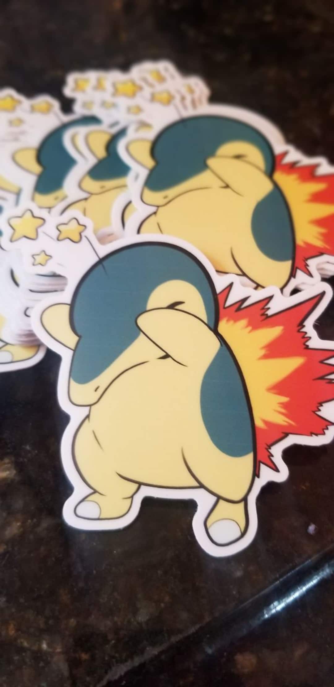 Cyndaquil Dab Sticker - Etsy
