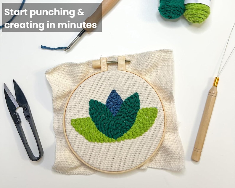 DABLINE Punch Needle Coaster Kit - Calming DIY Craft for Adults & Beginners - Create Unique ...