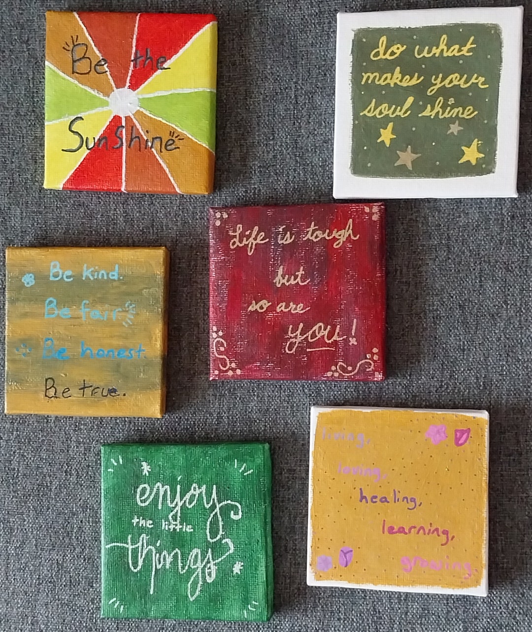 Mini Painting, Mini Art, Mini Canvas, Acrylic Painting, Inspirational ...