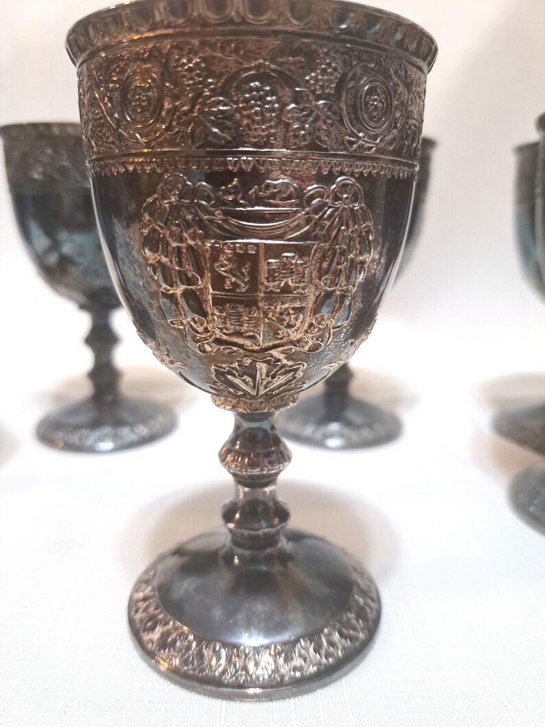 Beautiful Silver Plated Goblets - Etsy