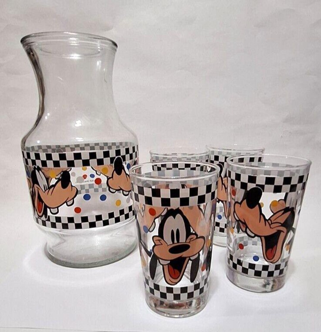 Anchor Hocking Disney Goofy Themed Juice Carafe/pitcher Container With ...