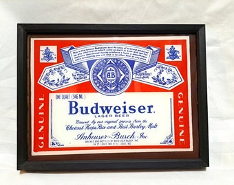 Vintage Budweiser Repro Sign Mancave Garage Restaurant Game Room Bar ...