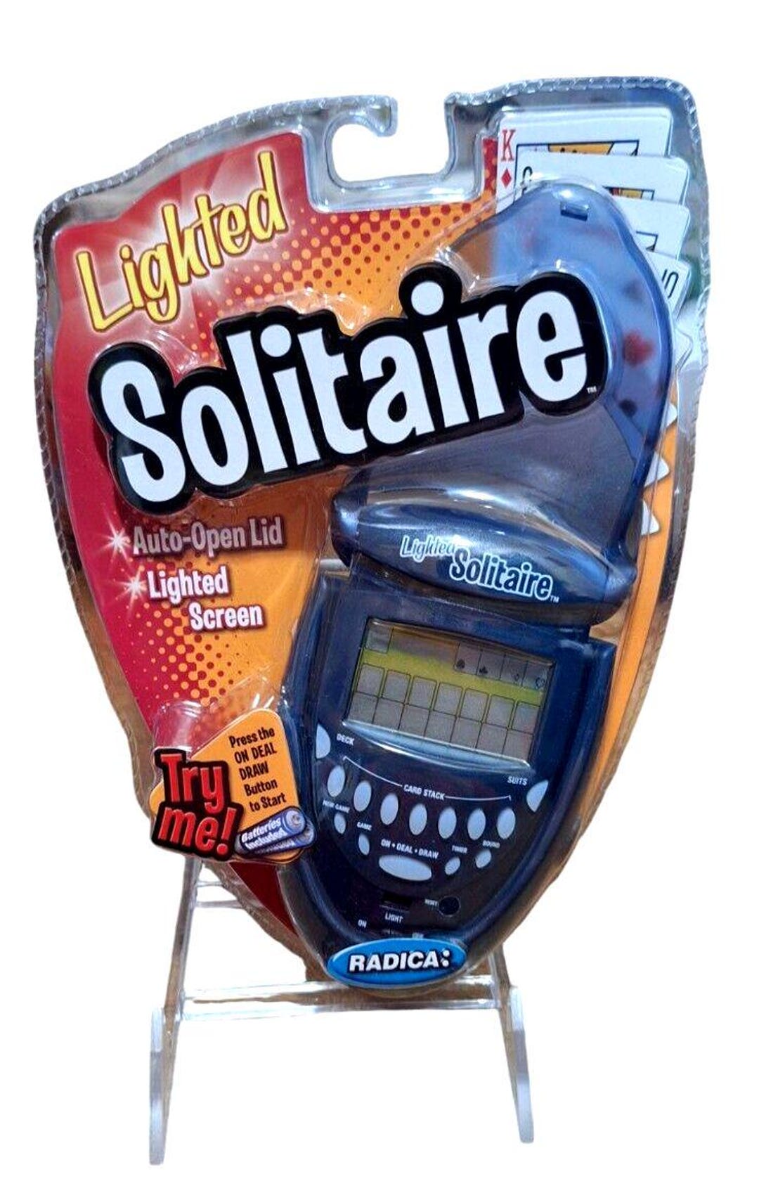 Vintage Radica Lighted Solitaire Handheld Electronic Video Game 2003 ...