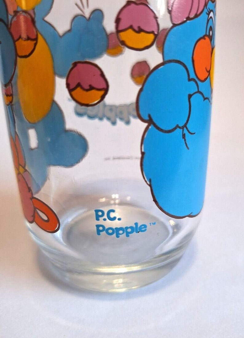 Vintage Popples Drinking Glass 1986 Collectible smile-it's a Snap P.C ...