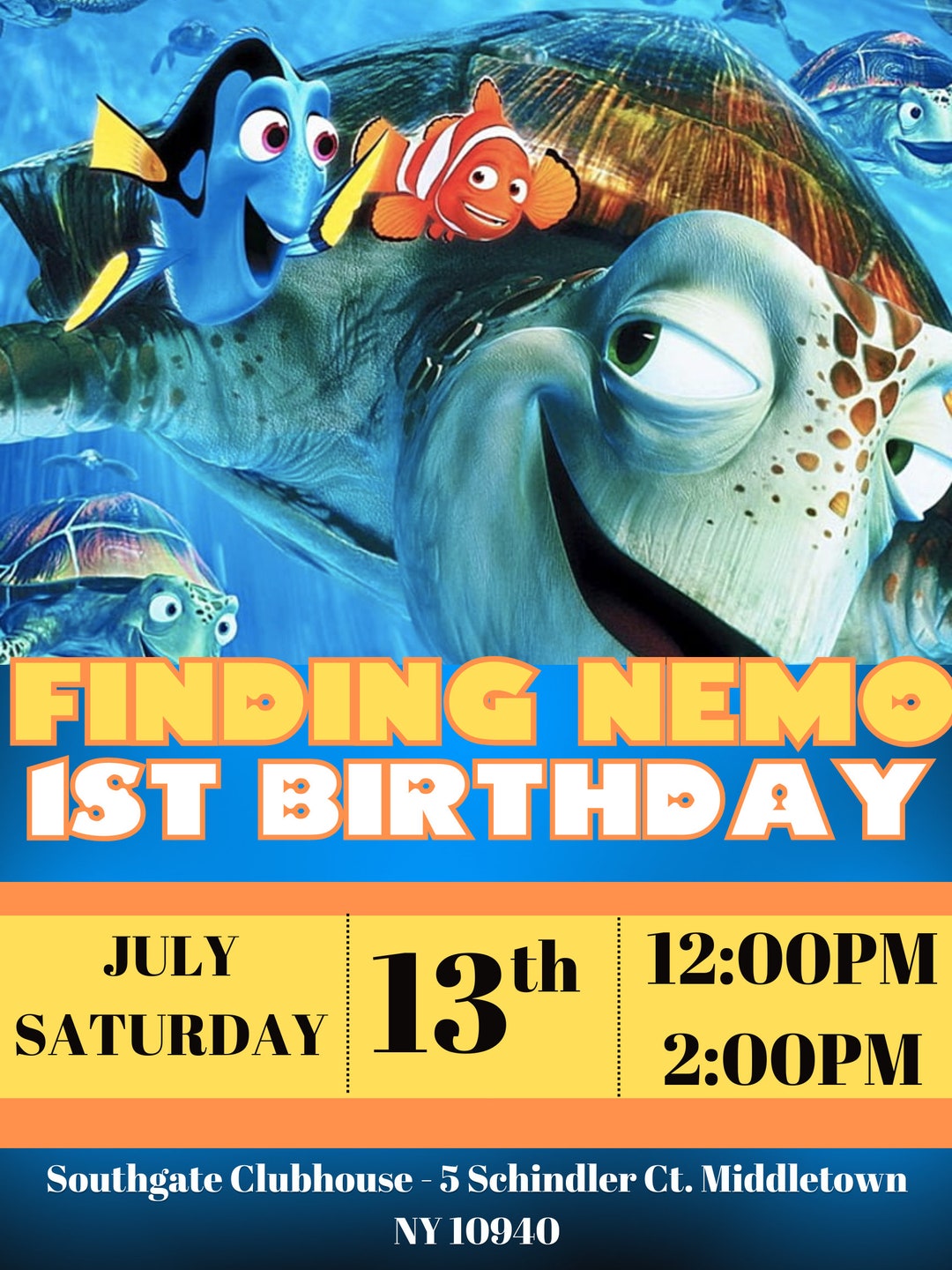 Finding Nemo Invite - Etsy