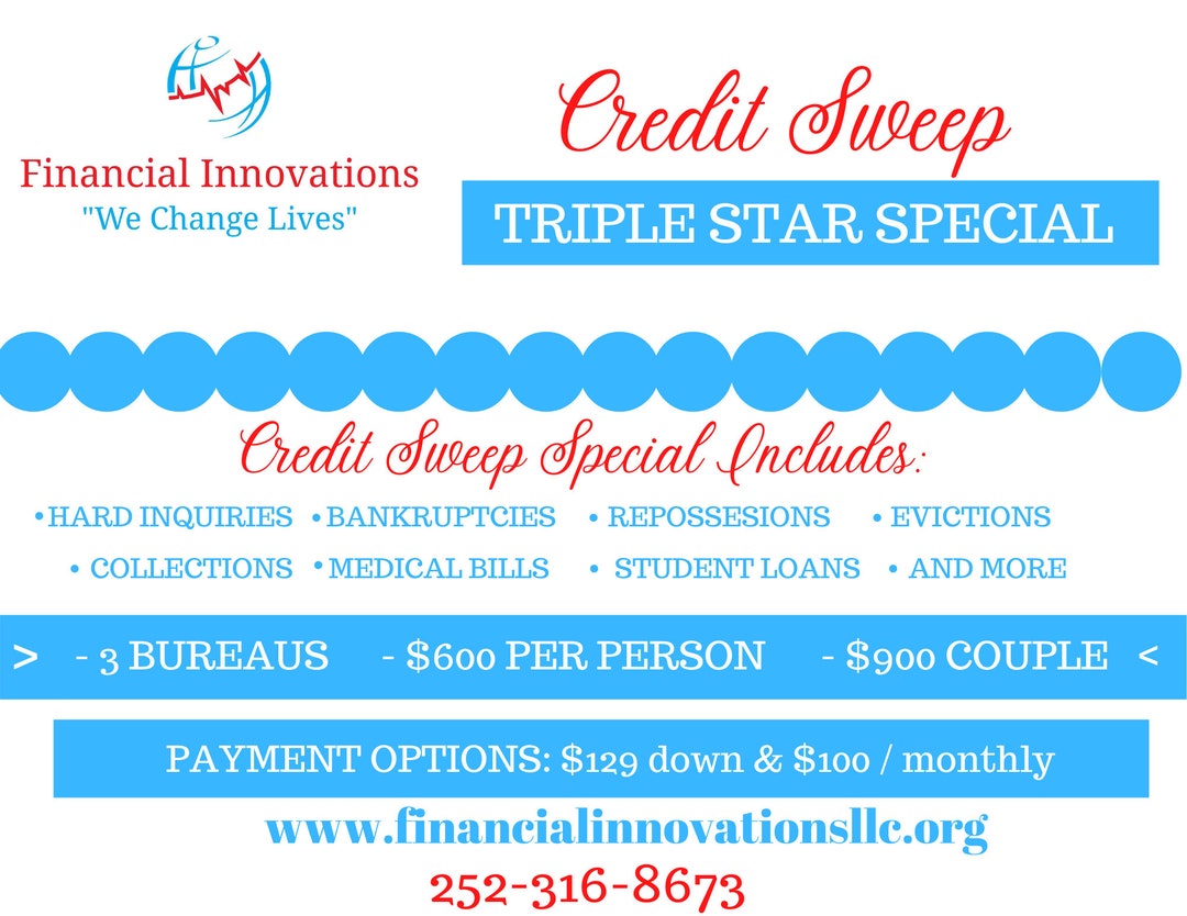 Credit Sweep Flyer - Etsy