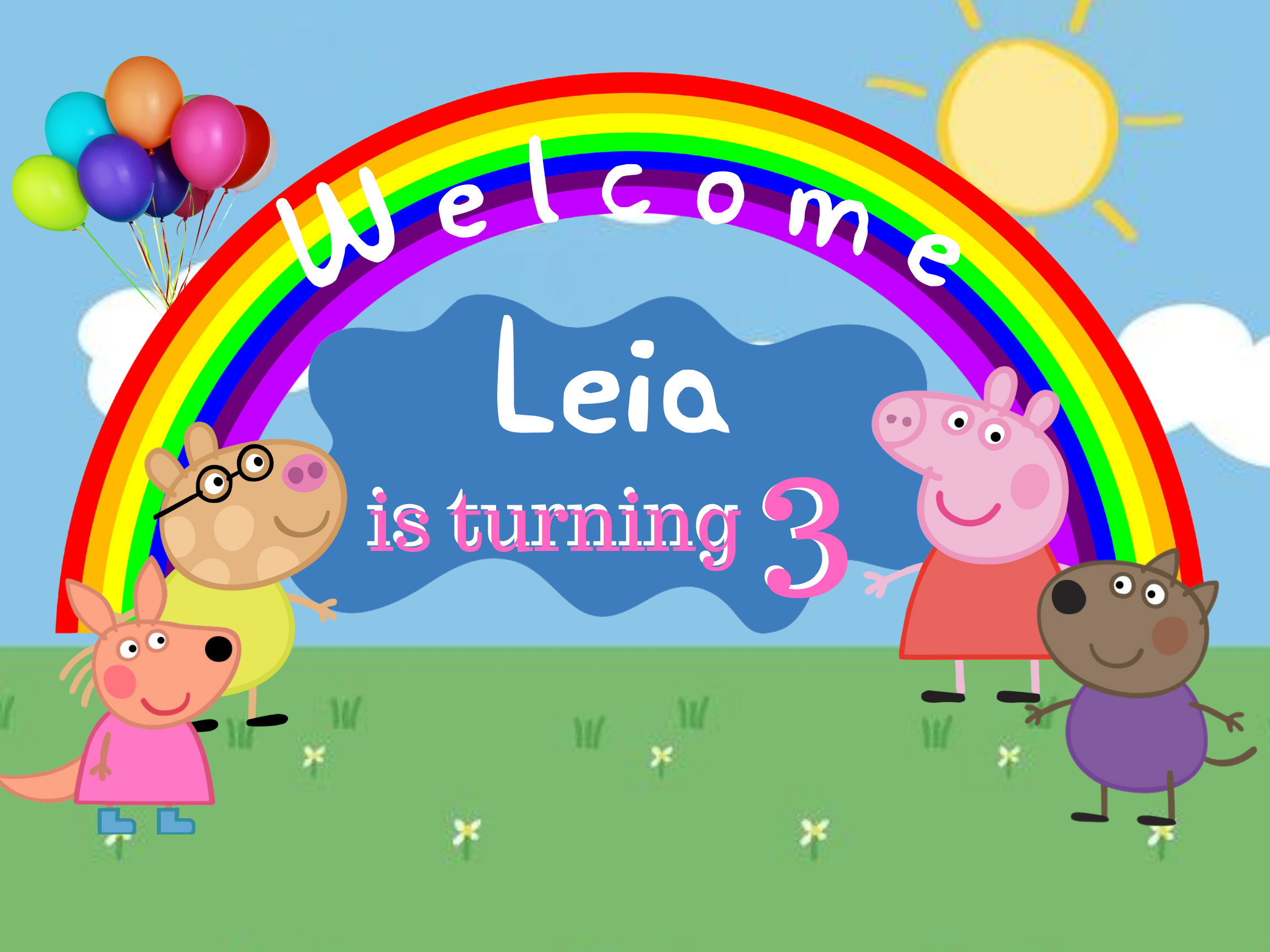 Peppa Pig Yard Sign - Etsy