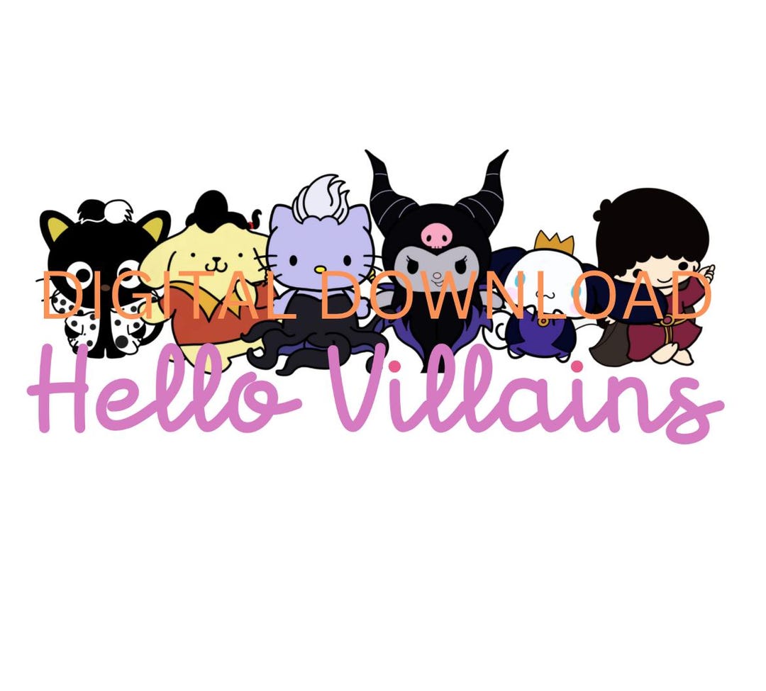 Kawaii Kitty and Villians PNG Princess Sea Witch Cinna Bunny Pudding ...