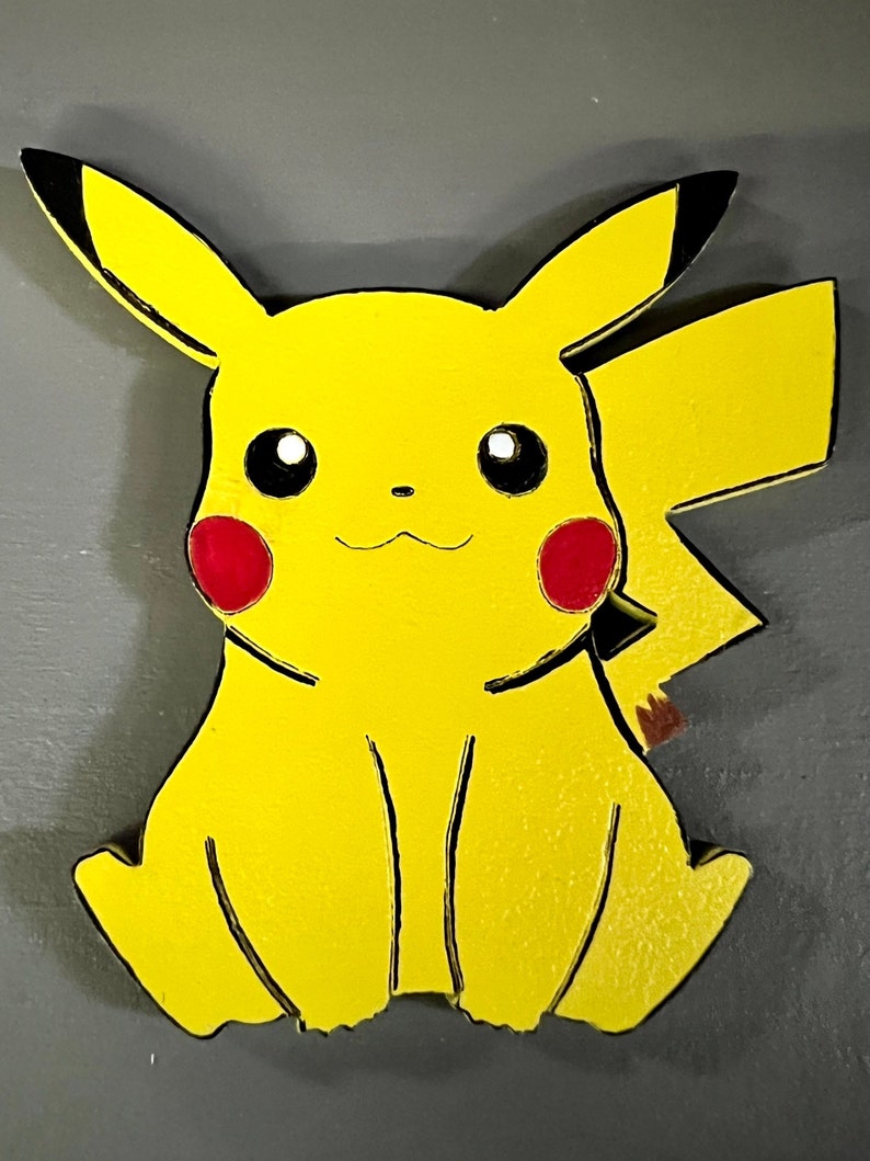 Pokémon Character Wooden Laser Cut Wall Art Birthday Party - Etsy