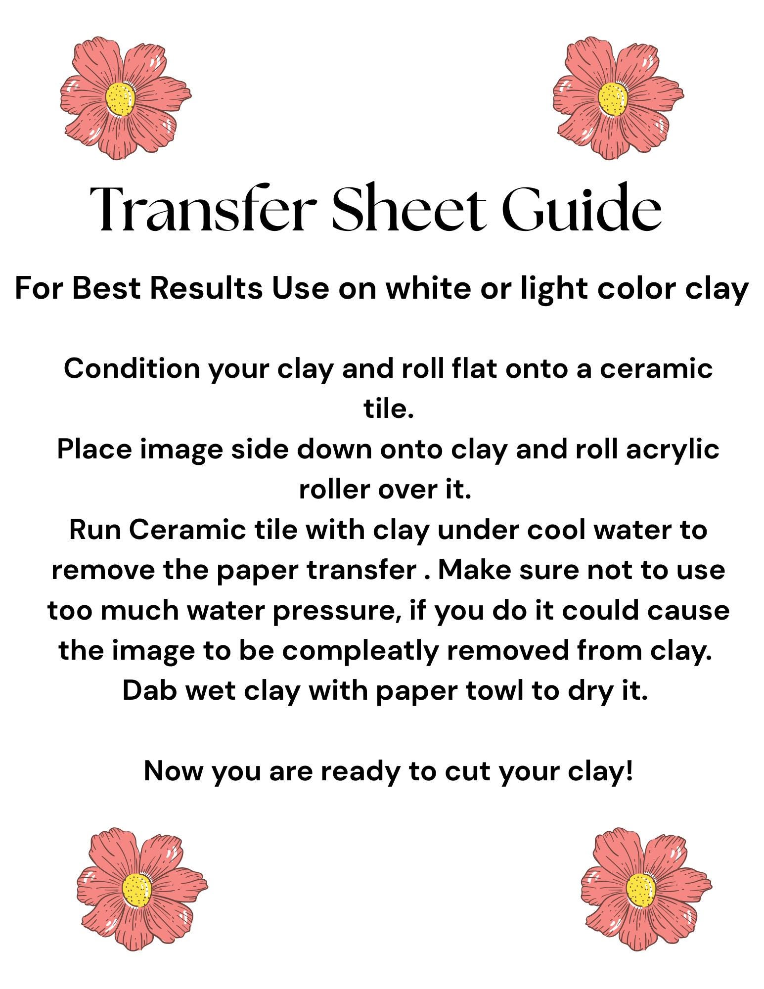 Transfer Sheets 08 / Clay Transfer Sheets - Etsy