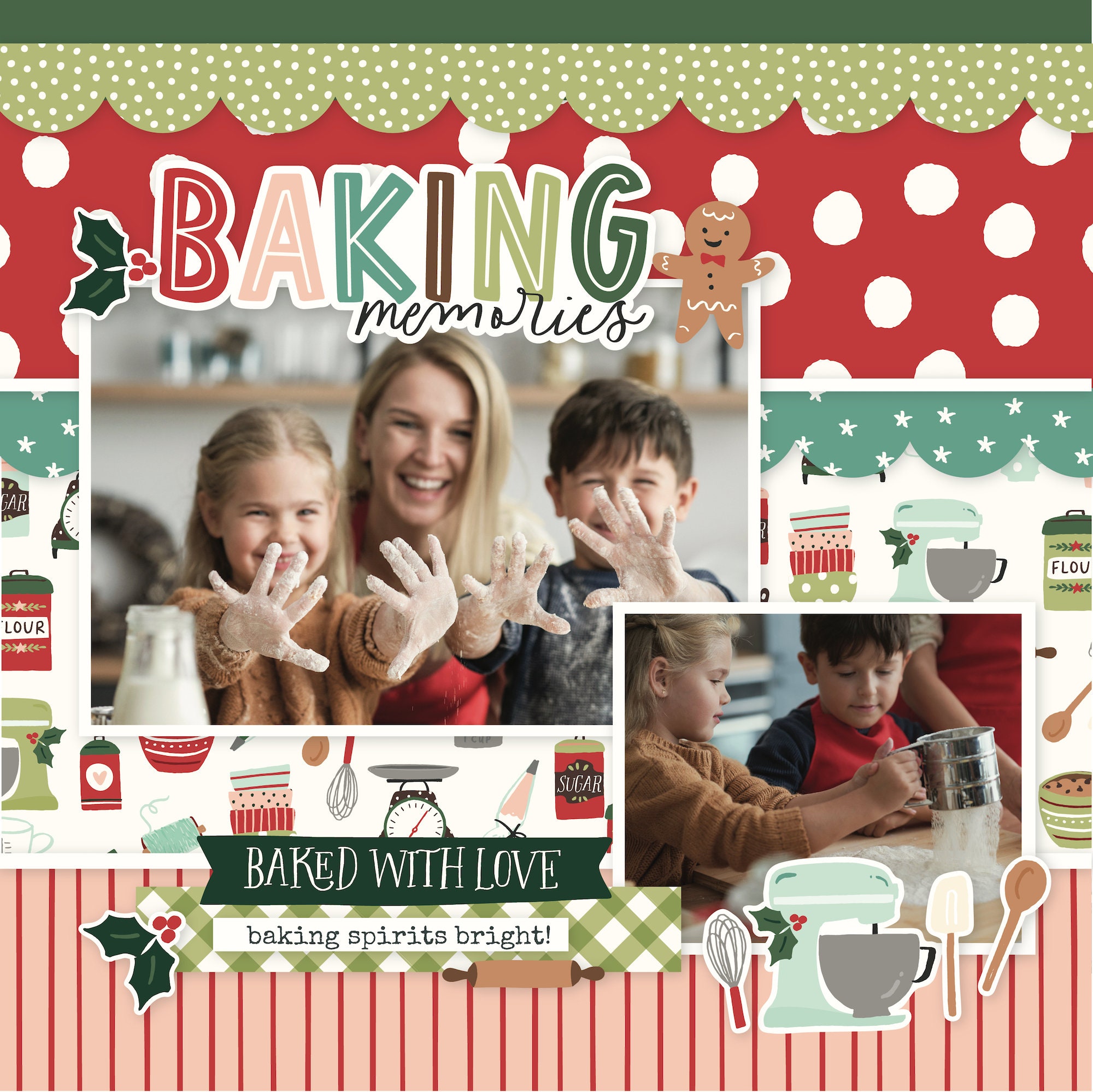 Baking Spirits Bright Paper Collection Simple Stories Christmas Winter ...