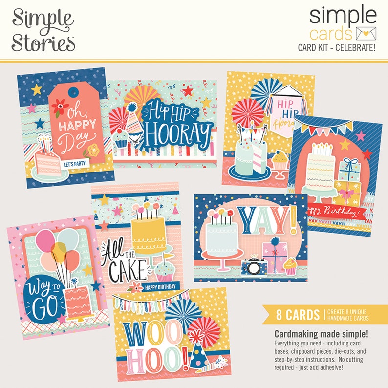 Birthday Scrapbook Paper Collection – Simple Stories Celebrate Kit - Etsy