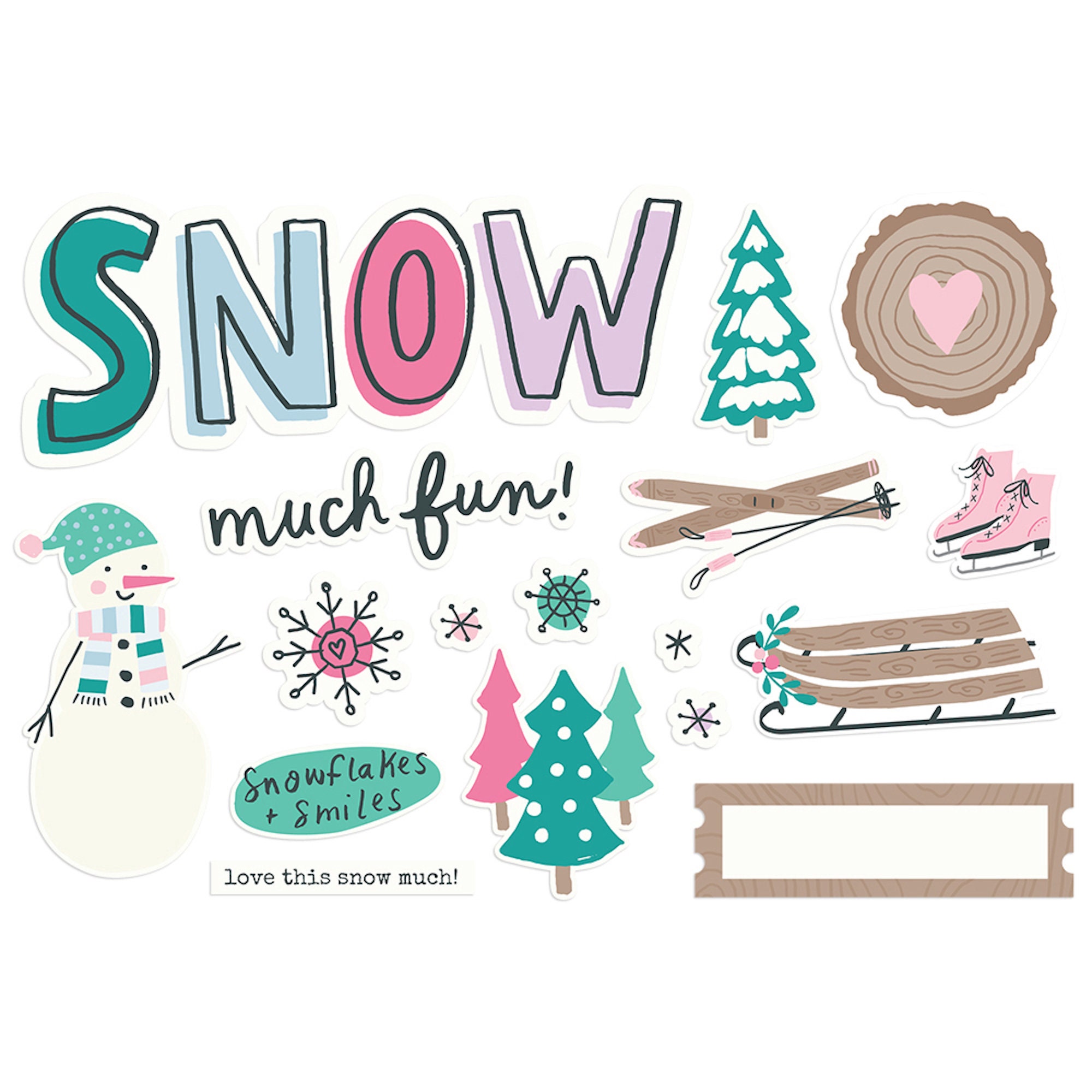 Feeling Frosty Winter Paper Collection – Scrapbook Cardstock Stickers ...