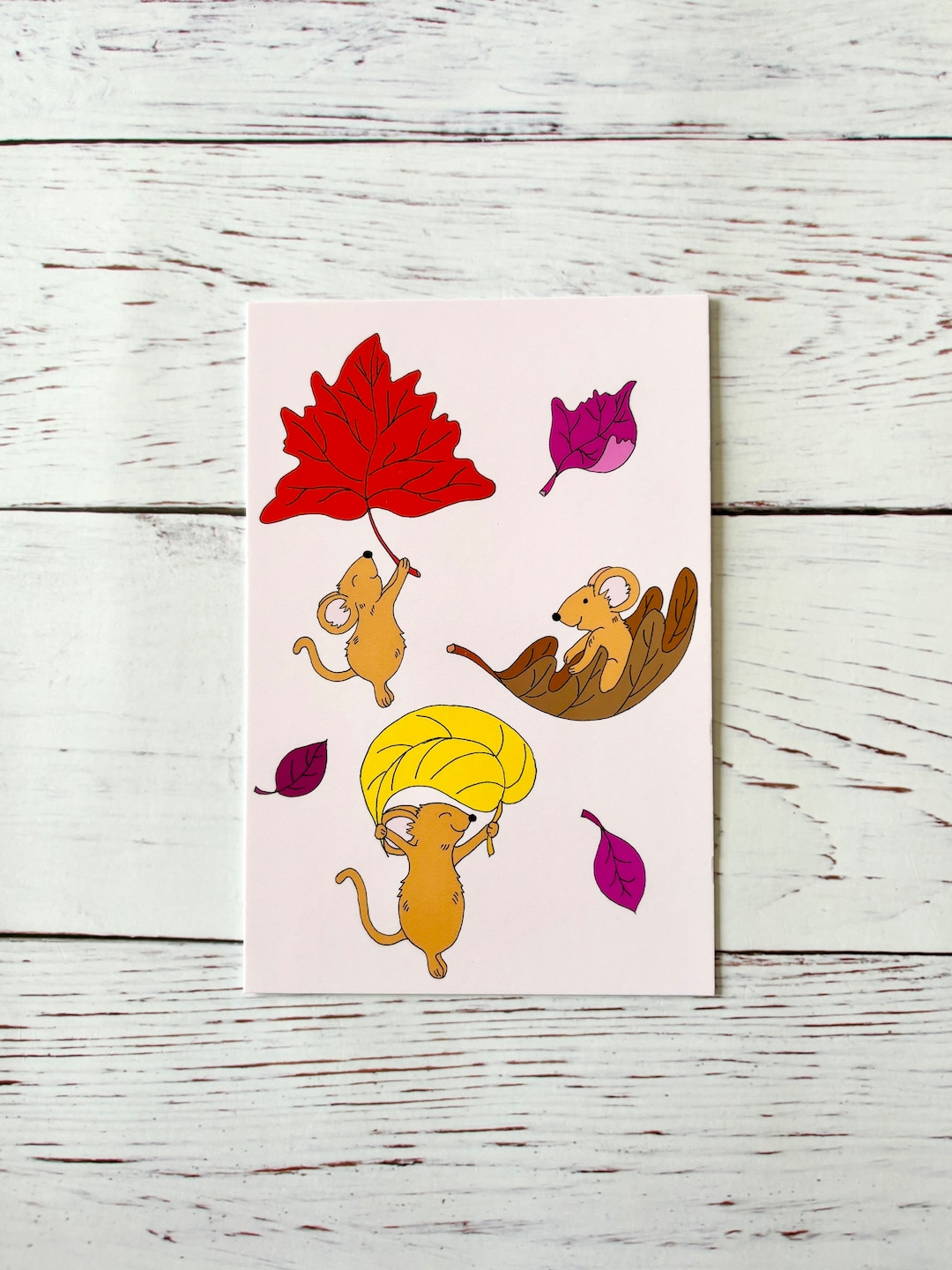Whimsical Mice Postcard - Etsy