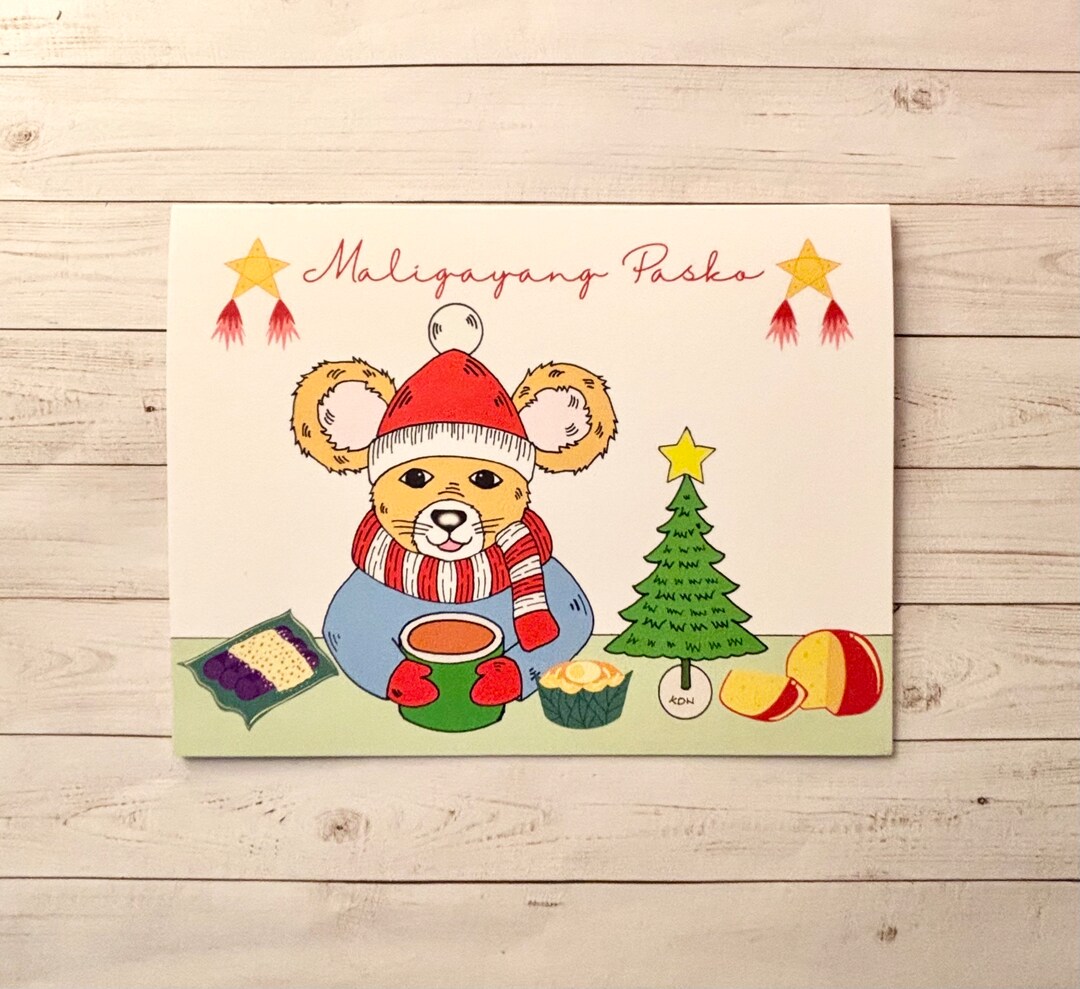 Maligayang Pasko Merry Christmas Filipino Cards - Etsy