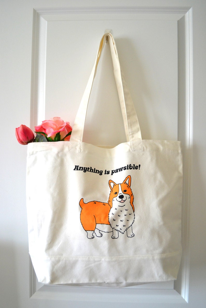Corgi Tote Bag, Large - Etsy
