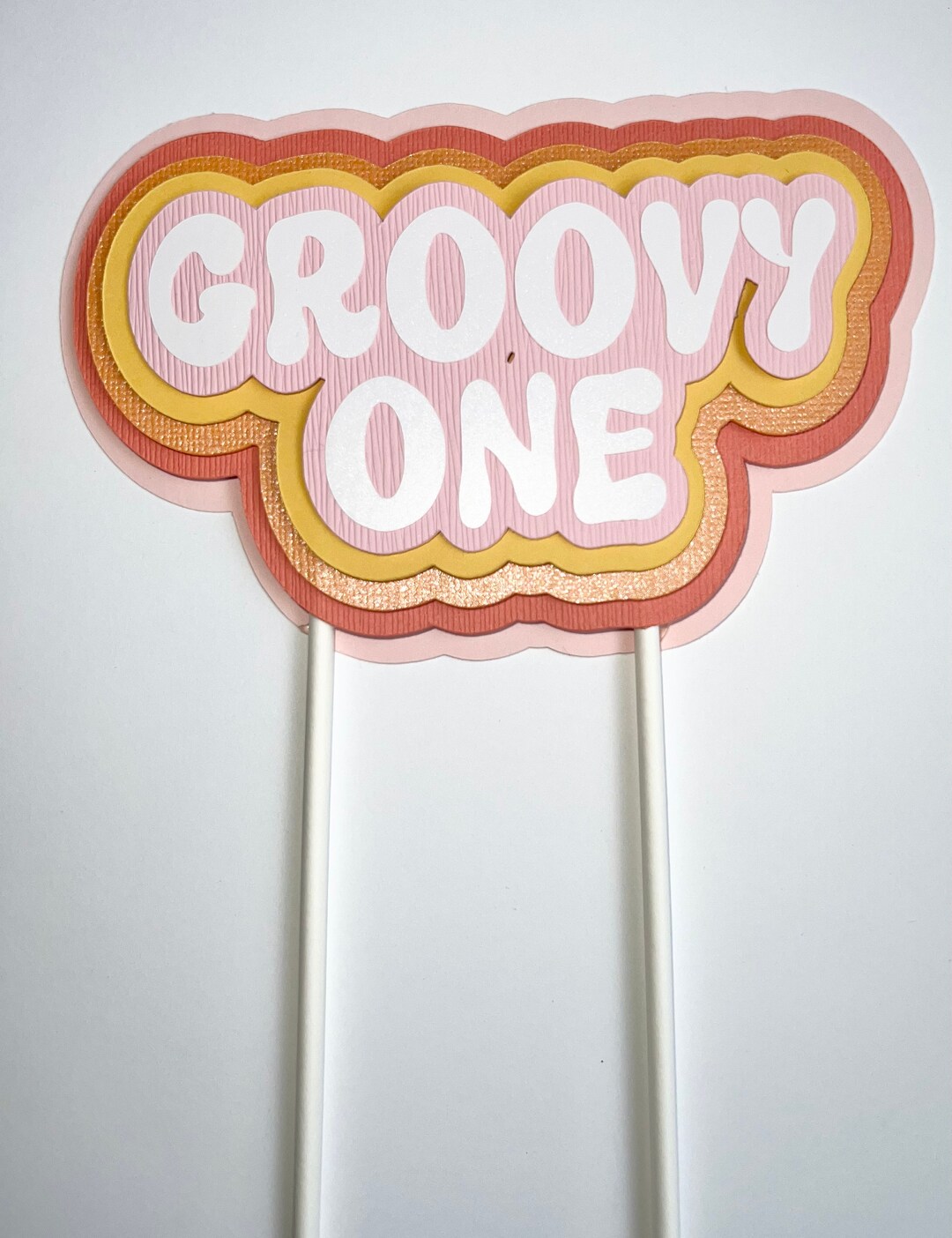 Groovy One Cake Topper, Groovy Birthday Cake Topper, One Cake Topper ...