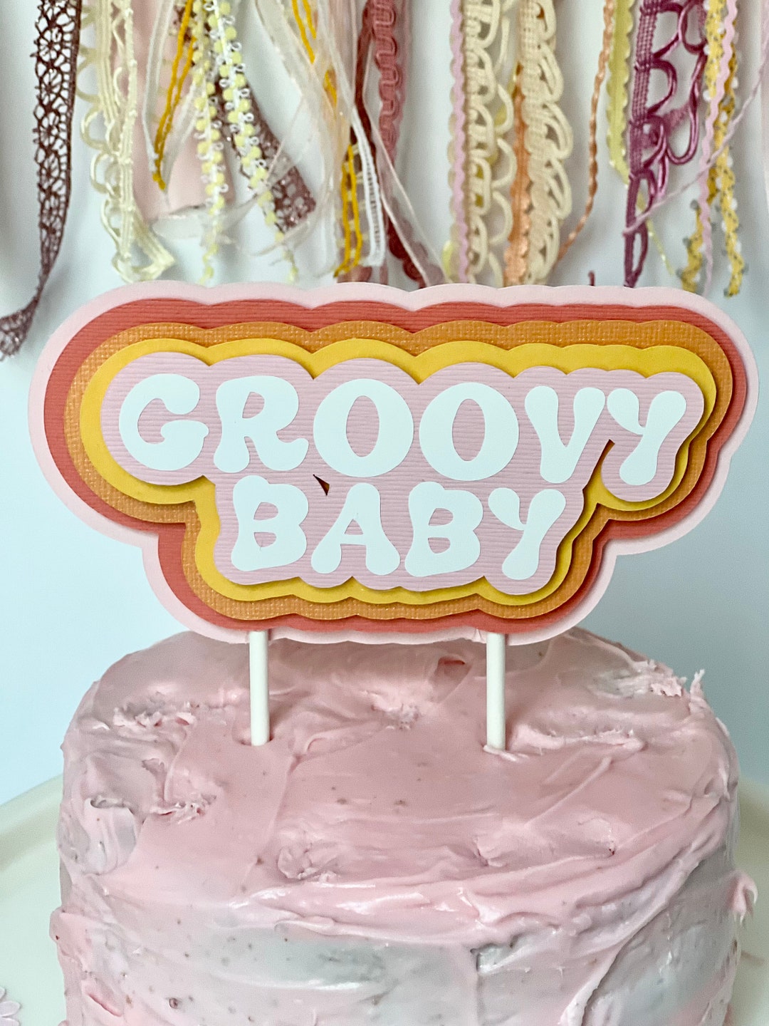 Groovy Baby Cake Topper, Groovy Baby Shower Cake Topper, Baby Shower ...