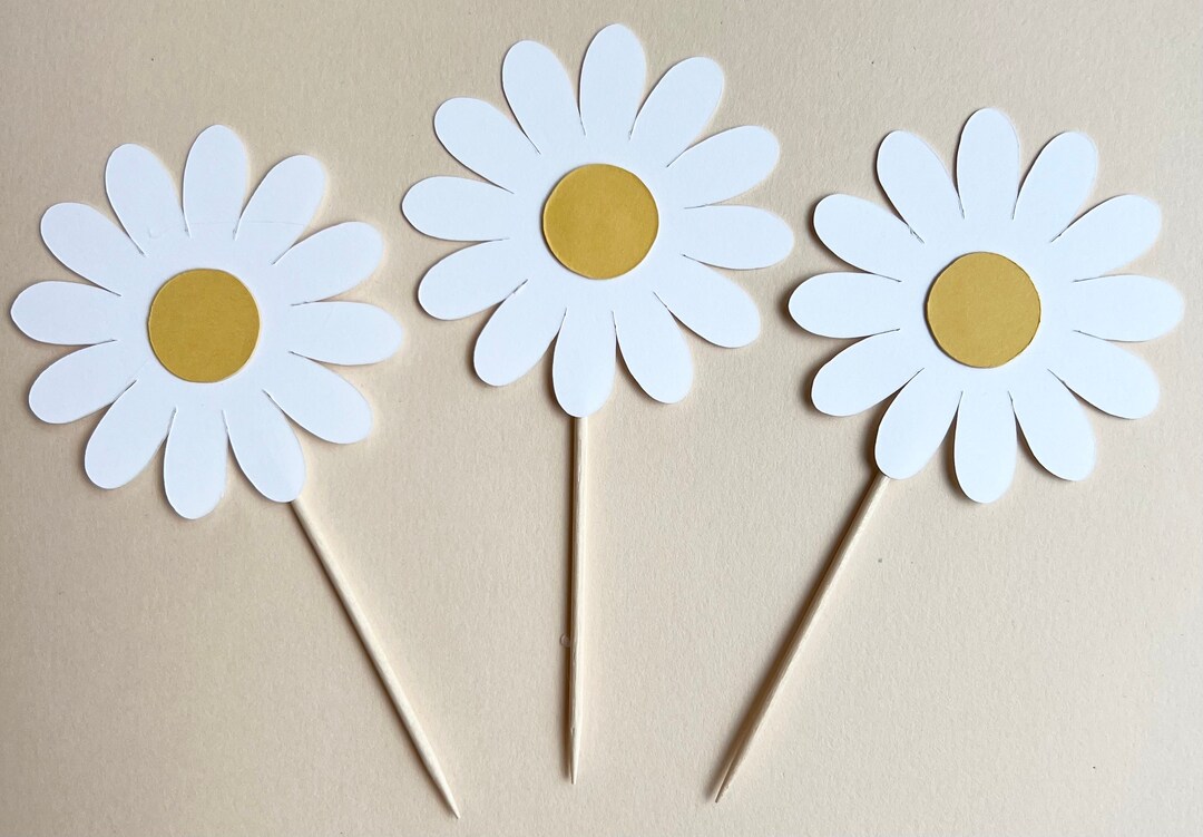 Daisy Cupcake Topper,groovy Cupcake Topper, 70s Theme Decor, Flower ...