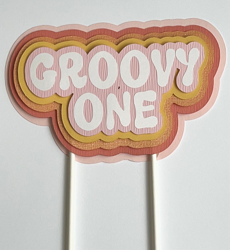 Groovy One Cake Topper Groovy Birthday Cake Topper One Cake - Etsy Hong ...
