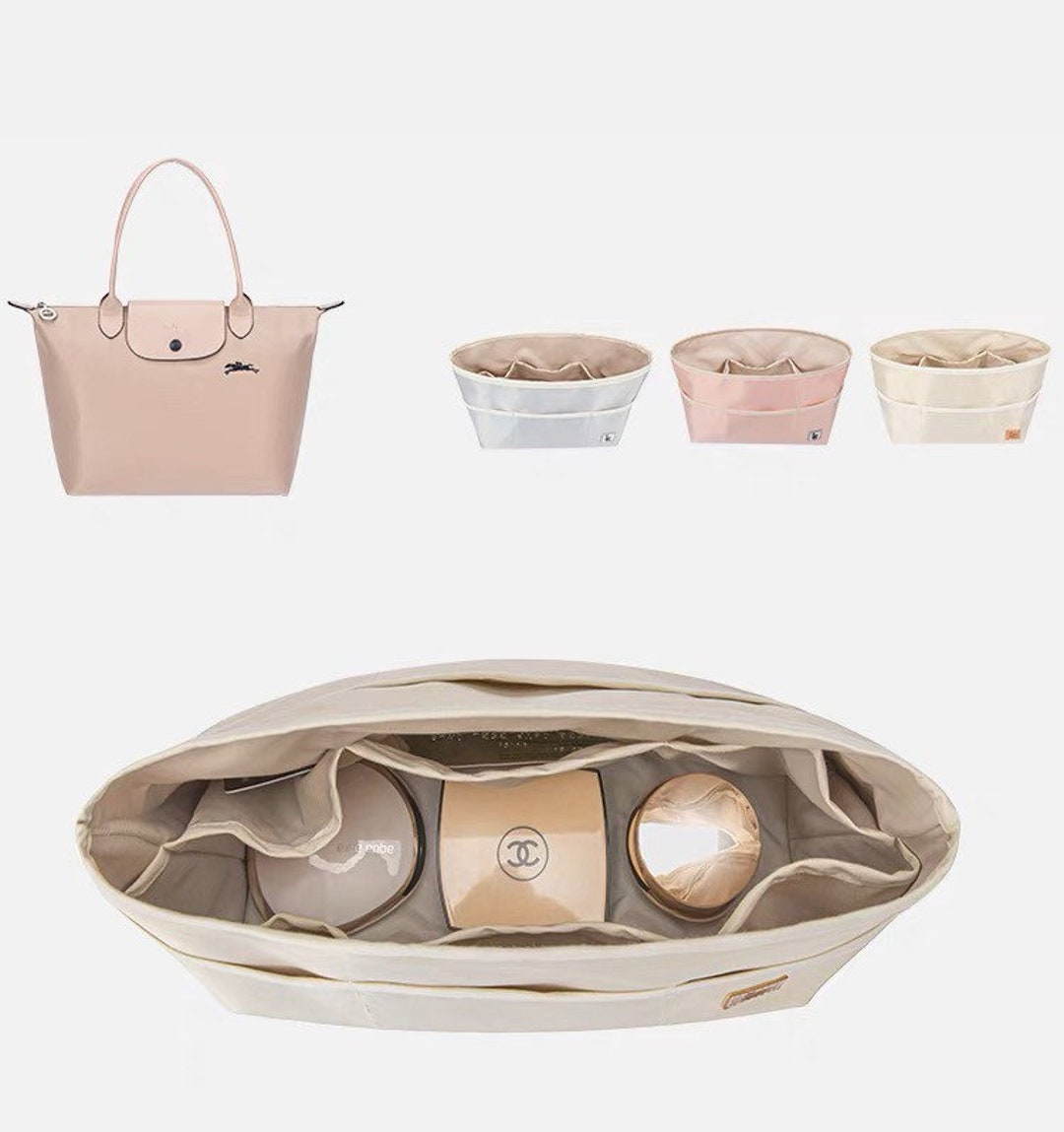 4 Sizes, Purse Organizer Insert Fit Le Pliage Bag Pouch Handbag Shaper ...