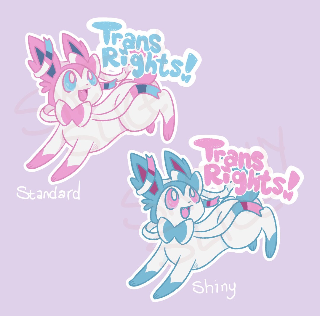 Trans Pride With Sylveon! || Vinyl Sticker - Etsy
