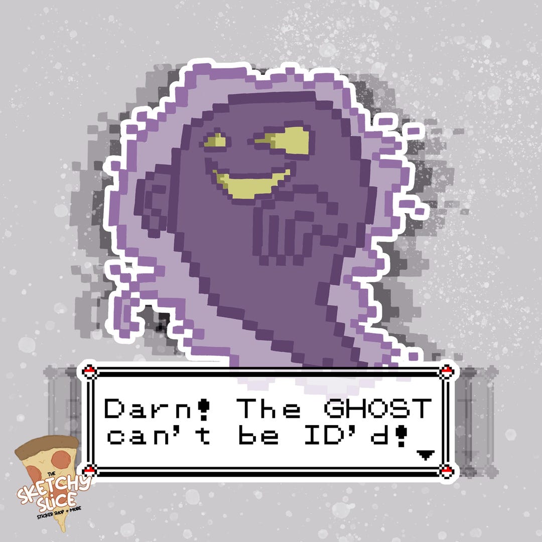Lavender Town Lurker | Pokemon GHOST Vinyl Sticker - Etsy