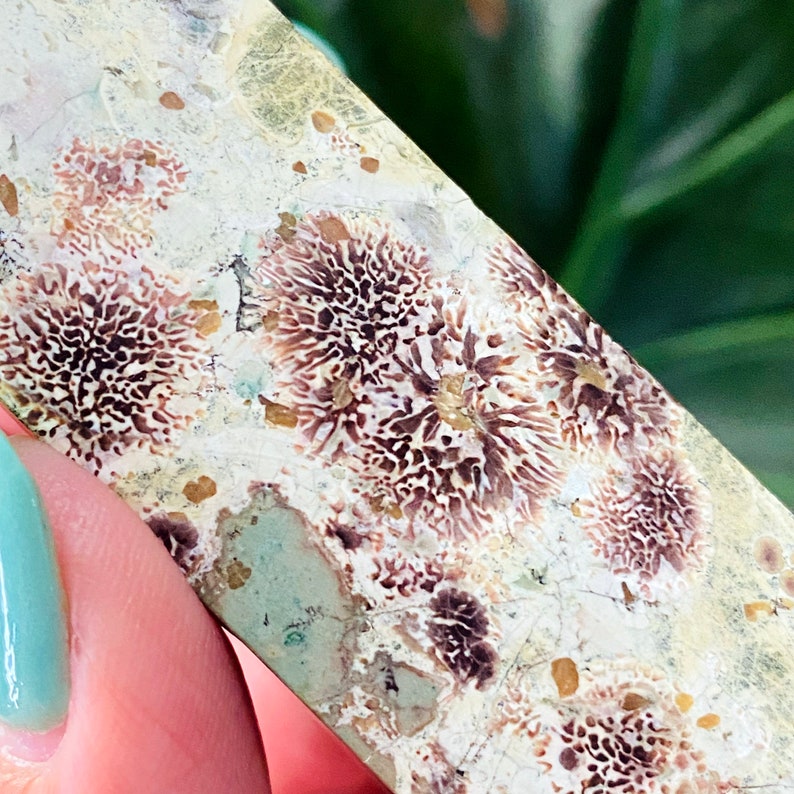 Green Sakura Tower | Flower Jasper | Rhyolite | Cabochons | Healing ...