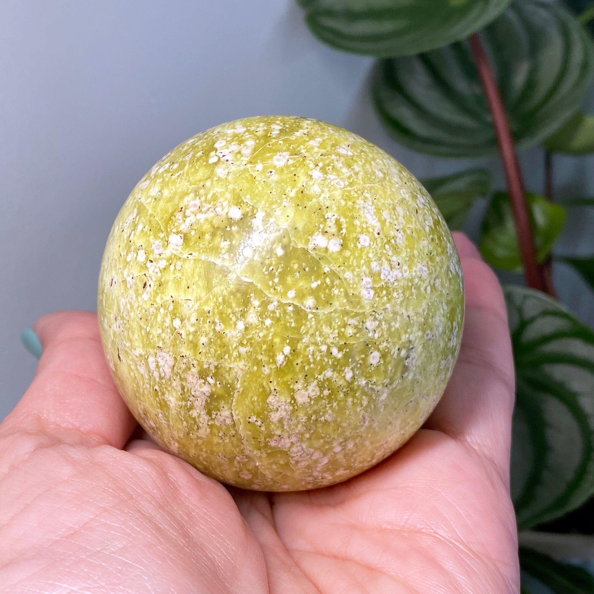 Serpentine Jade Sphere 61mm New Jade Lime Green Jasper - Etsy