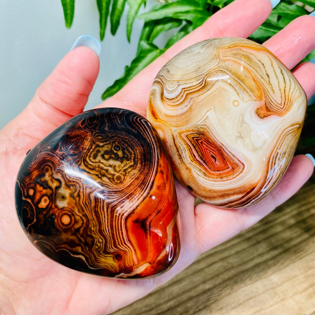 Chunky Sardonyx Palm Stone: Reiki Chakra Crystal, Master Healer - Etsy