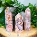 Green Sakura Tower Flower Jasper Rhyolite Cabochons Healing Crystal ...