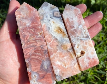 Pink Carnelian Tower - Etsy