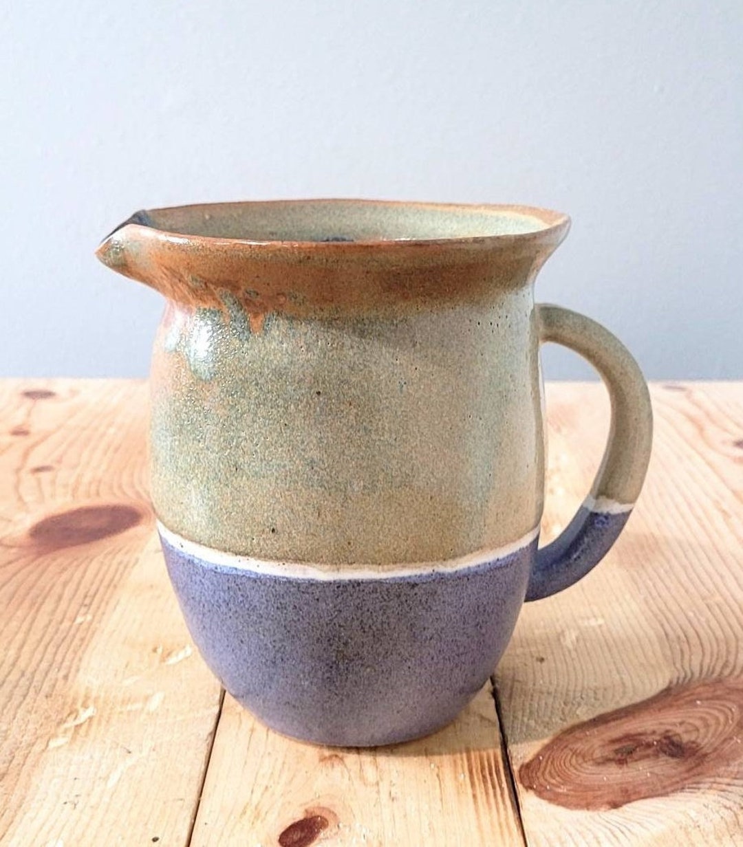 Handmade Stonewear Pottery Pitcher With Handle Spout 6 Inchs - Etsy