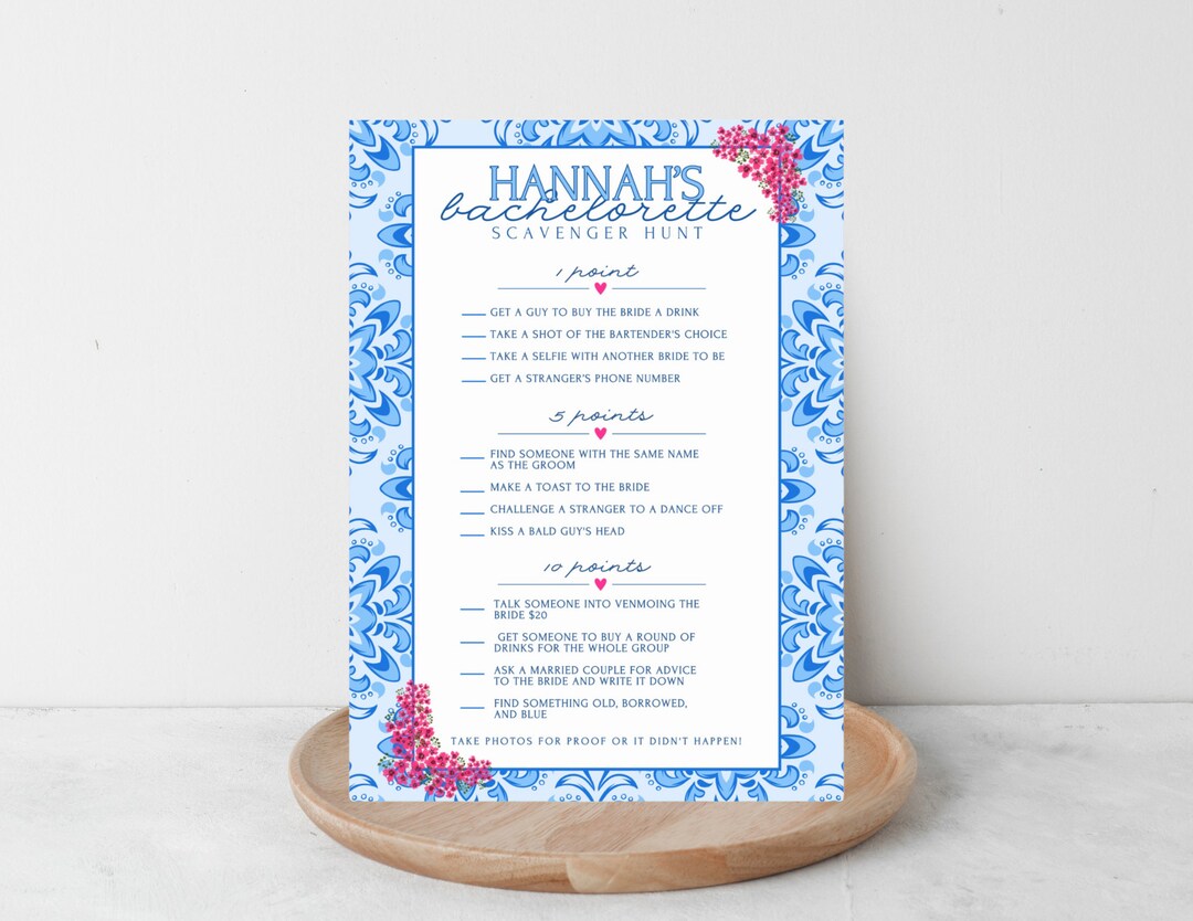 Mamma Mia Bachelorette, Bachelorette Scavenger Hunt, Mamma Mia Party ...